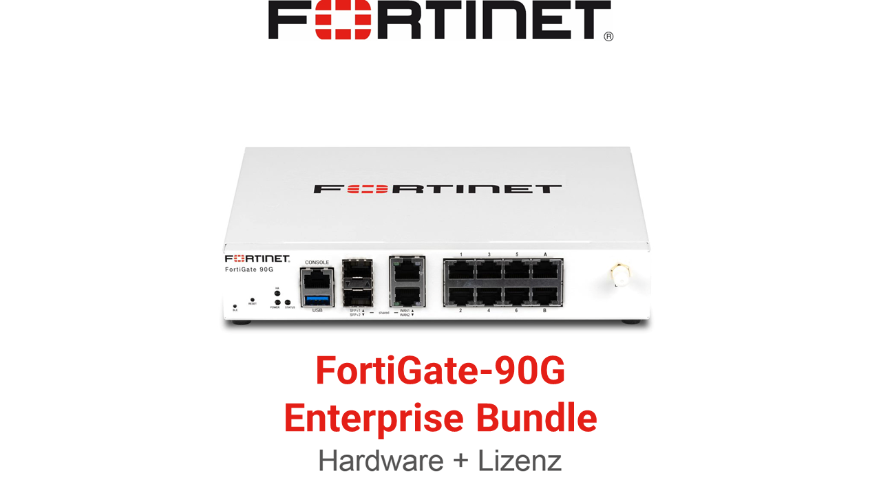 Fortinet FortiGate-90G - Enterprise Bundle (Hardware + Lizenz) | Enterprise Bundle | Non | 1 an
